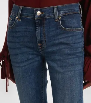 7 For All Mankind Low-rise Bootcut Jeans - Blue