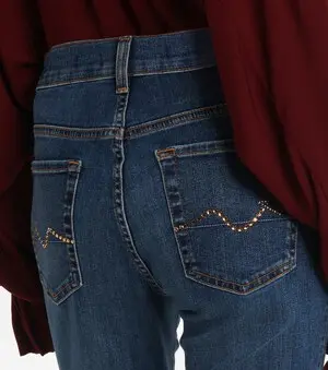 7 For All Mankind Low-rise Bootcut Jeans - Blue
