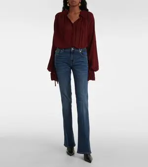 7 For All Mankind Low-rise Bootcut Jeans - Blue