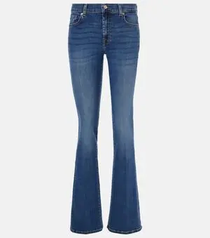 7 For All Mankind Low-rise Bootcut Jeans - Blue