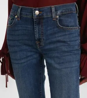 7 For All Mankind Low-rise Bootcut Jeans - Blue