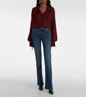 7 For All Mankind Low-rise Bootcut Jeans - Blue