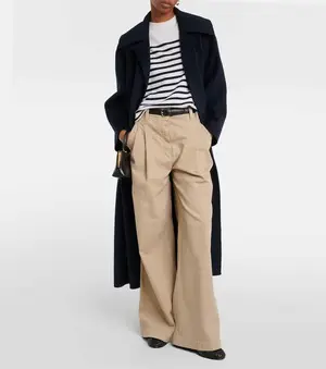 LISA YANG Cila Striped Cashmere T-shirt