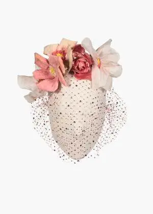 JENNIFER BEHR X New York Vintage Effie Voilette Headpiece - Garden