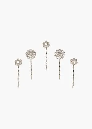 JENNIFER BEHR Nora Bobby Pin Set - Crystal