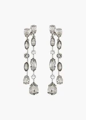 JENNIFER BEHR Nessa Drop Earrings - Crystal