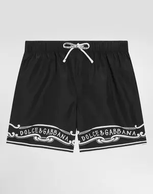 Dolce & Gabbana Fabric Swim Trunks With Bandanna - Print