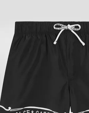 Dolce & Gabbana Fabric Swim Trunks With Bandanna - Print