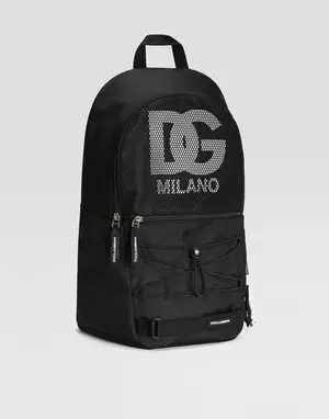 Dolce & Gabbana Nylon Mesh Backpack With Dg Logo