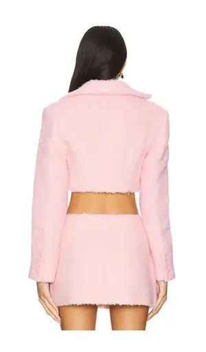 YUHAN WANG Cropped Faux Fur Jacket