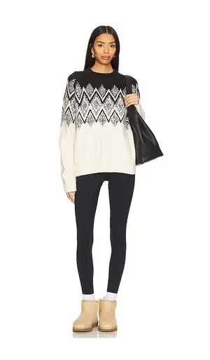 Varley Siren Relaxed Jacquard Pullover Sweater