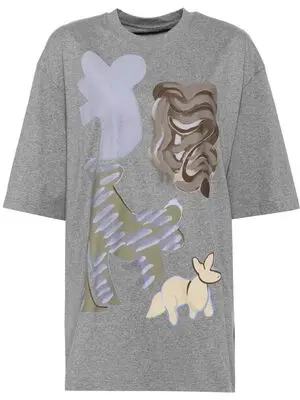 JNBY Graphic-print T-shirt - Grey