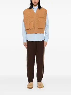 CROQUIS V-neck Ribbed Knit Vest