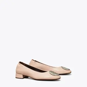 Tory Burch Claire Heeled Ballet Flats - Shell Pink