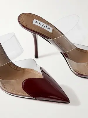 Alaïa Pvc And Patent-leather Pumps - Burgundy
