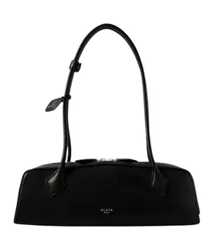 Alaïa Le Teckel Textured-leather Shoulder Bag - Black