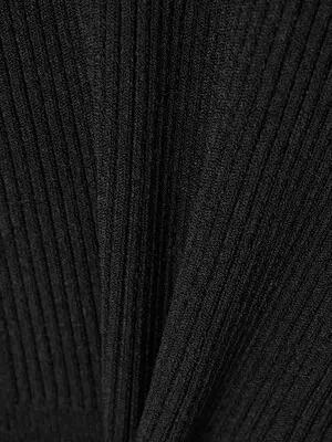 Alaïa Off-the-shoulder Ribbed-knit Bodysuit - Black