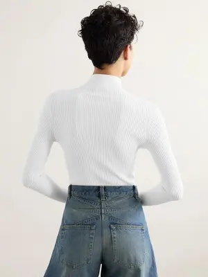 Alaïa Ribbed-knit Turtleneck Bodysuit