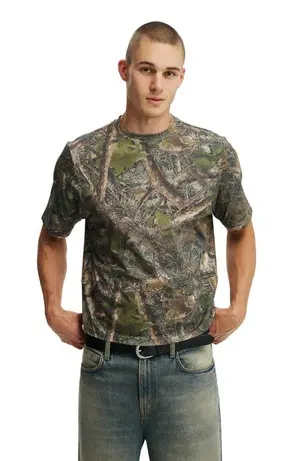 COTTON ON Cropped Fit T-shirt Timber Camo