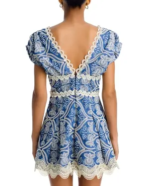 Waimari Cassandra Embroidered Mini Dress