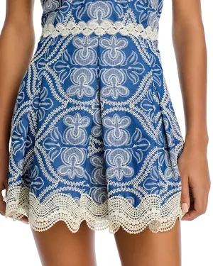 Waimari Cassandra Embroidered Mini Dress