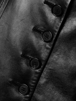 Khaite Saraphina Leather Jacket - Black