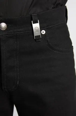 Alexander McQueen Skull Detail Wide-leg Jeans - Black