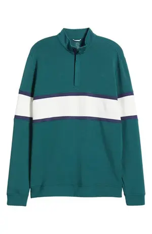 SWANNIES Owen Chest Stripe Golf Quarter Zip