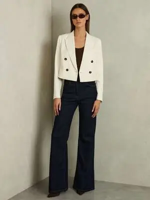 Women's Cropped Double Breasted Blazers