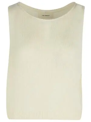 LISA YANG Devine Silk Blend Vest - Beige