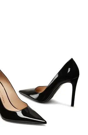 STUART WEITZMAN Power 100 Pump - Black Patent