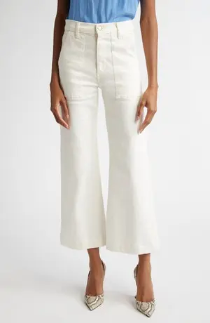 Ramy Brook Clifford Crop Flare Leg Jeans - White