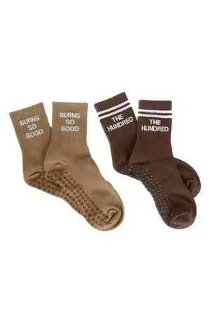 PILATES UNIVERSITY 1883 Assorted 2-pack Crew Socks