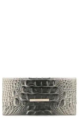 BRAHMIN Cordelia Croc Embossed Leather Trifold Wallet