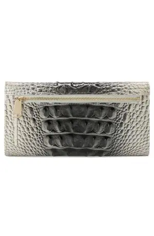 Brahmin Cordelia Croc Embossed Leather Trifold Wallet - Everlasting Ombre Melbourne