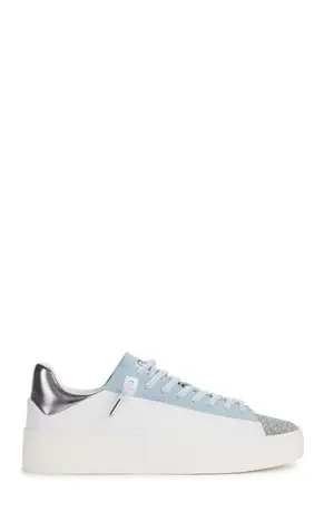 Dkny Ginali Metallic Cap Toe Sneakers - White/ Celeste