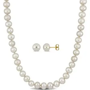 JULIANNA B. Cultured Necklace And Stud Earrings Set - Pearl