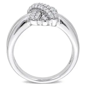 JULIANNA B. Diamond Love Knot Ring 14k - Diamond/white Gold
