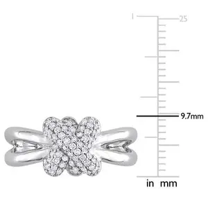 JULIANNA B. Diamond Love Knot Ring 14k - Diamond/white Gold