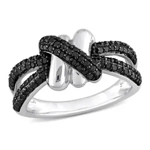JULIANNA B. Julianna B. Diamond Ring 14k White Gold Black Diamond