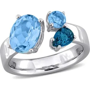 JULIANNA B. Sterling Silver Multi-stone Ring - Blue Topaz