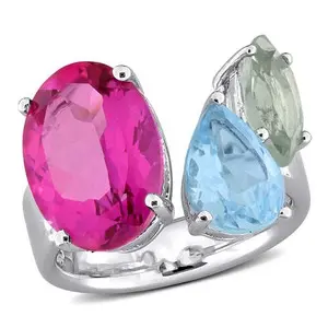 JULIANNA B. Julianna B. Gemstone Cocktail Ring In Sterling Silver Pink Topaz