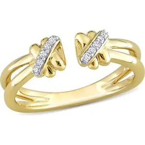 JULIANNA B. Diamond Crossover Open Ring 14k - Yellow Gold