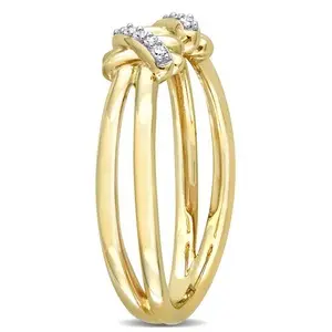 JULIANNA B. Diamond Crossover Open Ring 14k - Yellow Gold
