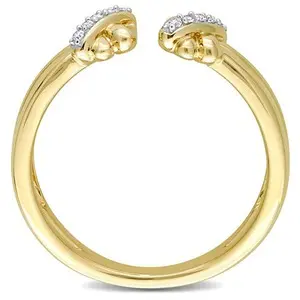 JULIANNA B. Diamond Crossover Open Ring 14k - Yellow Gold