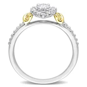 JULIANNA B. 14k Gold Diamond Halo Ring - White Gold