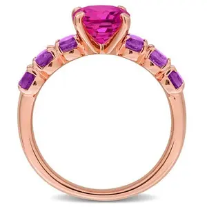 JULIANNA B. Gemstone Oval Ring Sterling Silver - Pink Topaz