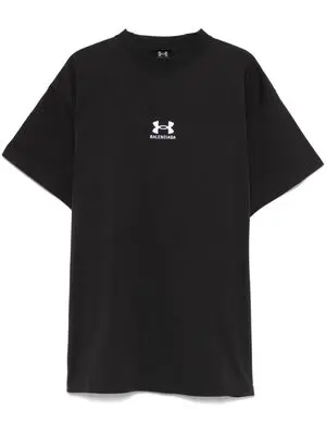 Balenciaga X Under Armour® Logo-embroidered T-shirt - Black