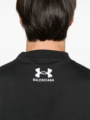 Balenciaga X Under Armour® Logo-embroidered T-shirt - Black