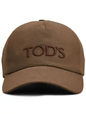 TOD'S Logo-embroidered Cap - Brown